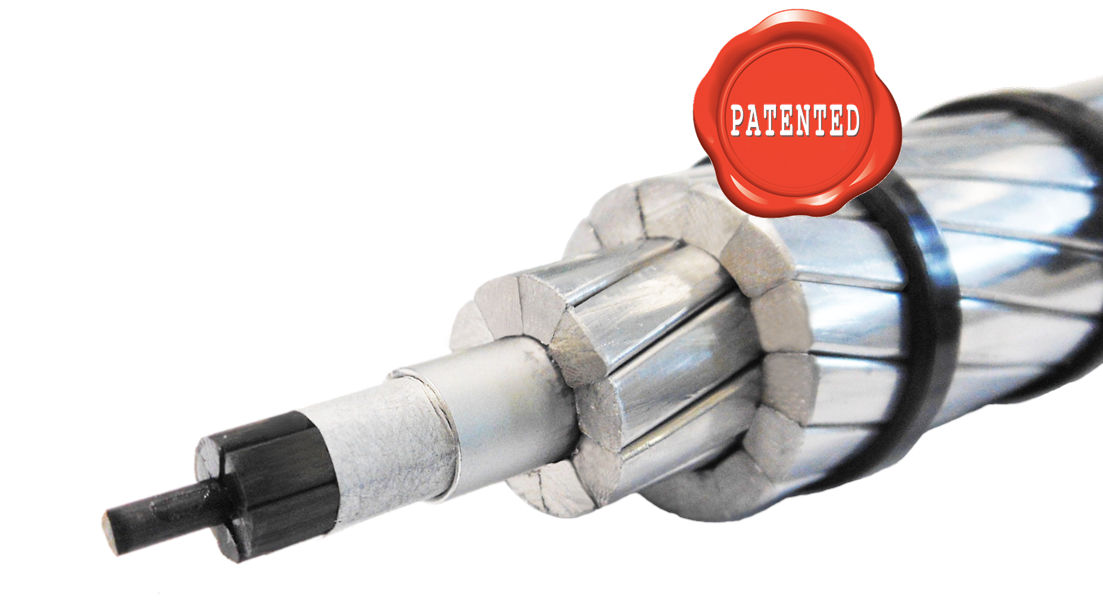 A new aluminum conductor with a carbon fiber core has been patented ...