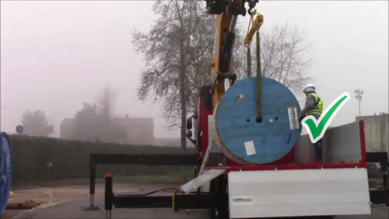 How to load and unload iron or wooden reels and handling on site - De ...