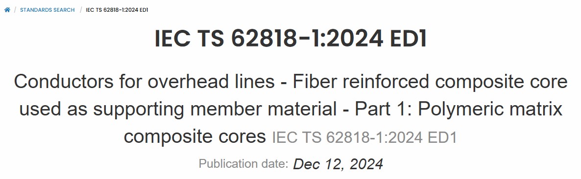Compliance with technical specification IEC TS 62818-1 ED1 - De Angeli ...
